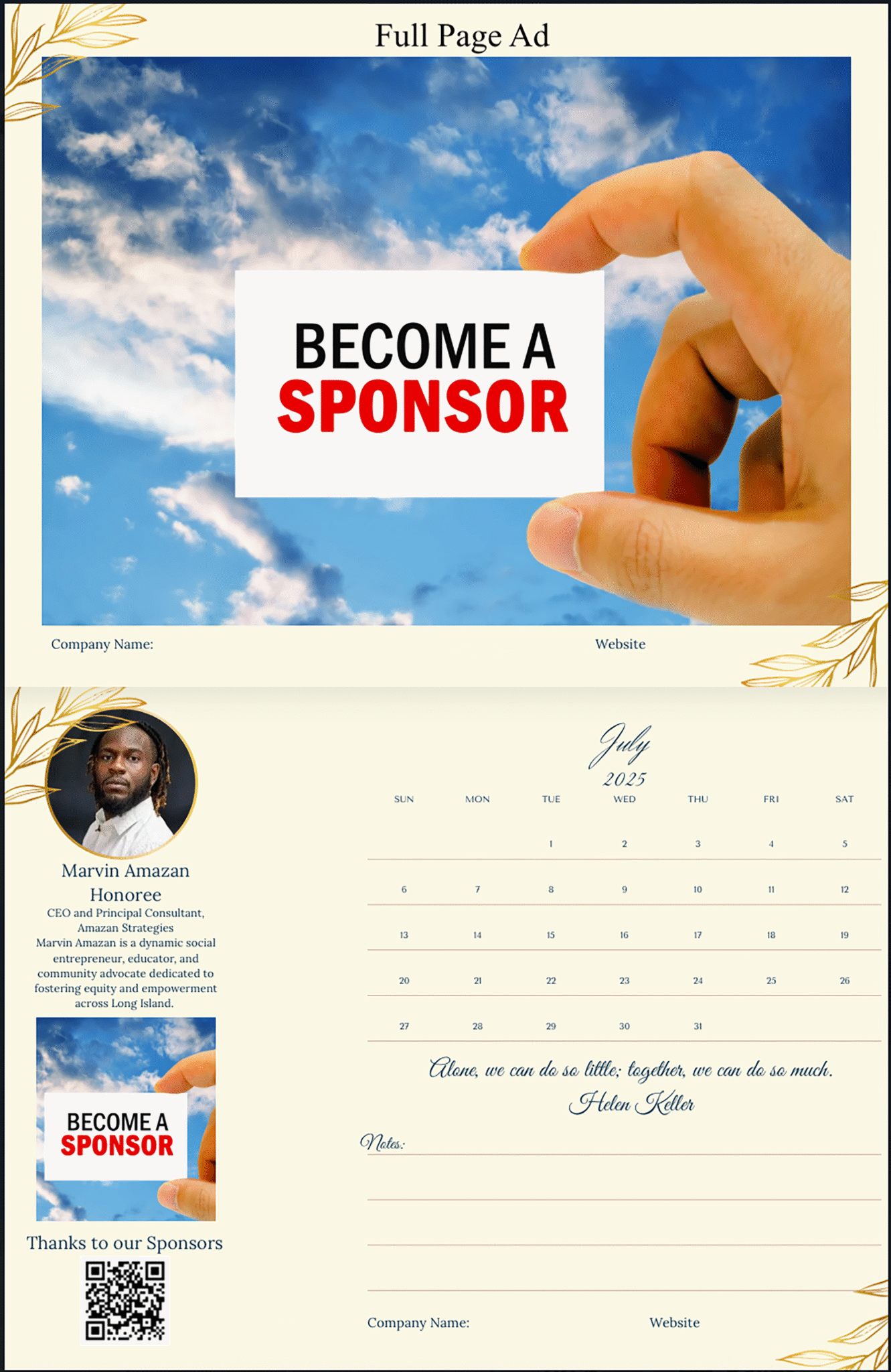 Calendar Ad Sample - John J. Byrne Community Center | UNIONDALE